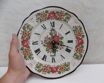 Unique plate wall clock related items | Etsy
