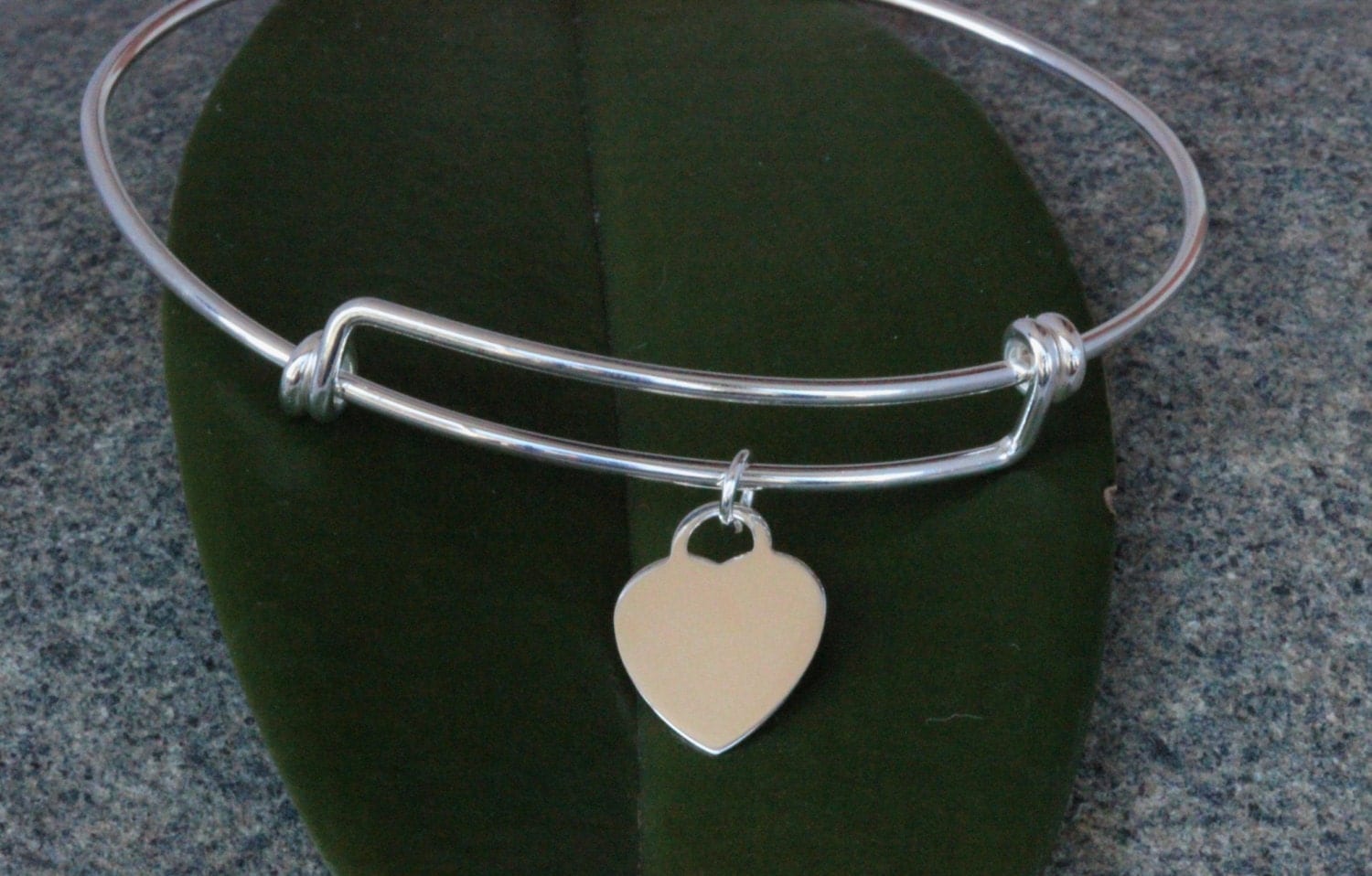 SALE. Sterling Silver Adjustable Bangle with by rainbowearring1