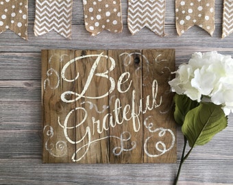 Grateful sign | Etsy