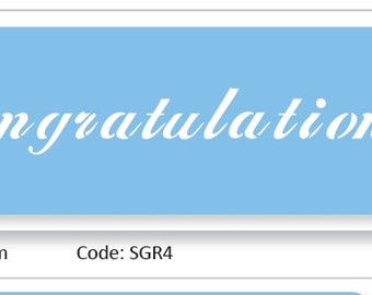 Congrats stencil | Etsy