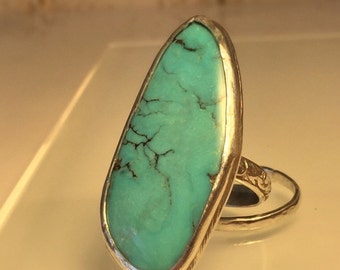 Turquoise Ring/Handmade Turquoise Ring/Free Shipping by Jewelriart