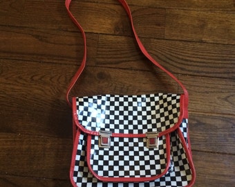 Items similar to Multi-Colored Checkered Bag on Etsy