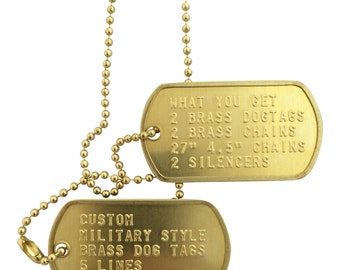 Custom Military Style Dog Tags by DogTagDealer on Etsy