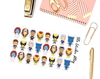 Unique superhero sticker related items | Etsy