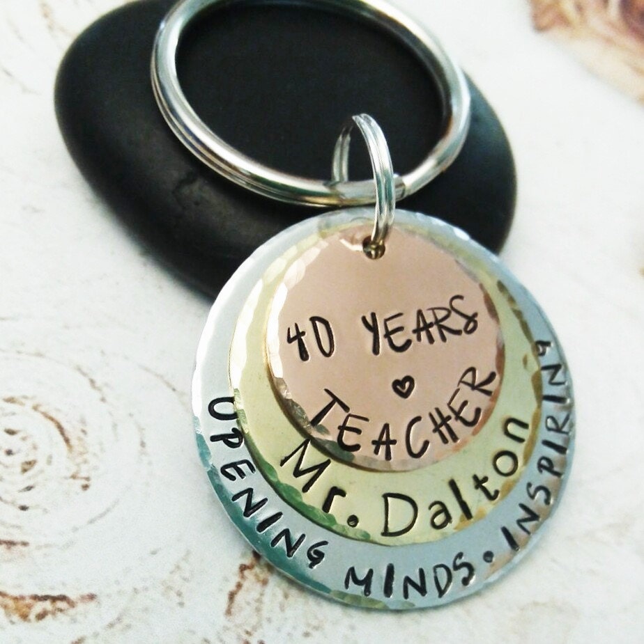 Personalized Teacher Key Chain Teacher Keychain Gift for