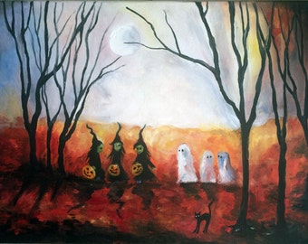 Witch oil painting | Etsy