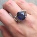 Ribbon Ring Blue Sapphire Ring Vintage Sapphire Ring