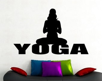Yoga wall decal | Etsy