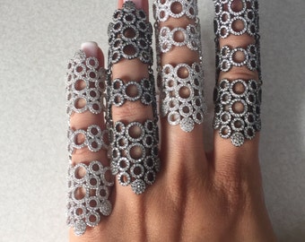 Unique full finger ring related items | Etsy