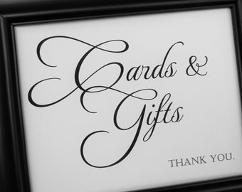 Printable Cards sign Cards sign wedding signs 5x7