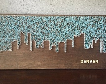 Custom City Skyline String Art by CactusCustomDesigns on Etsy