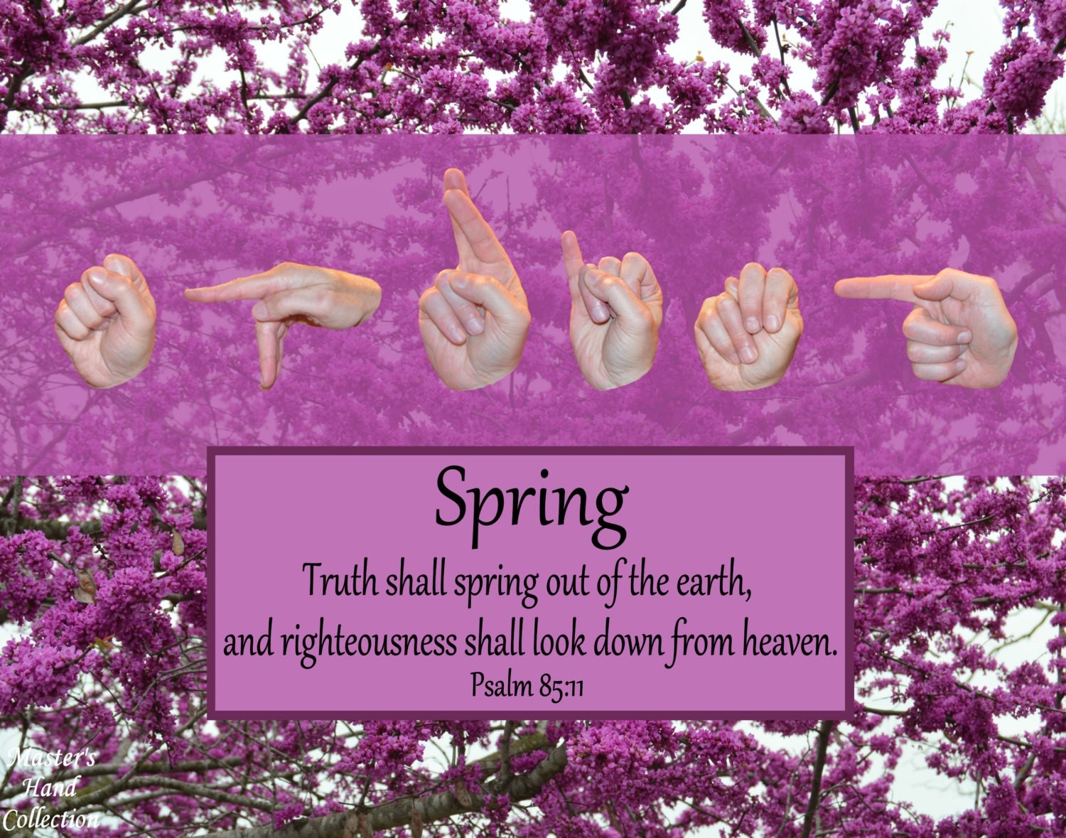 Christian Sign Language Art Print titled Spring by MastersHandColl