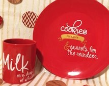 Unique cookies for santa plate related items | Etsy