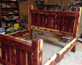 Custom made log bed | Etsy