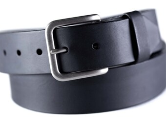 Items similar to Hand-tooled Leather Belt - B26003 - in Black - FREE ...