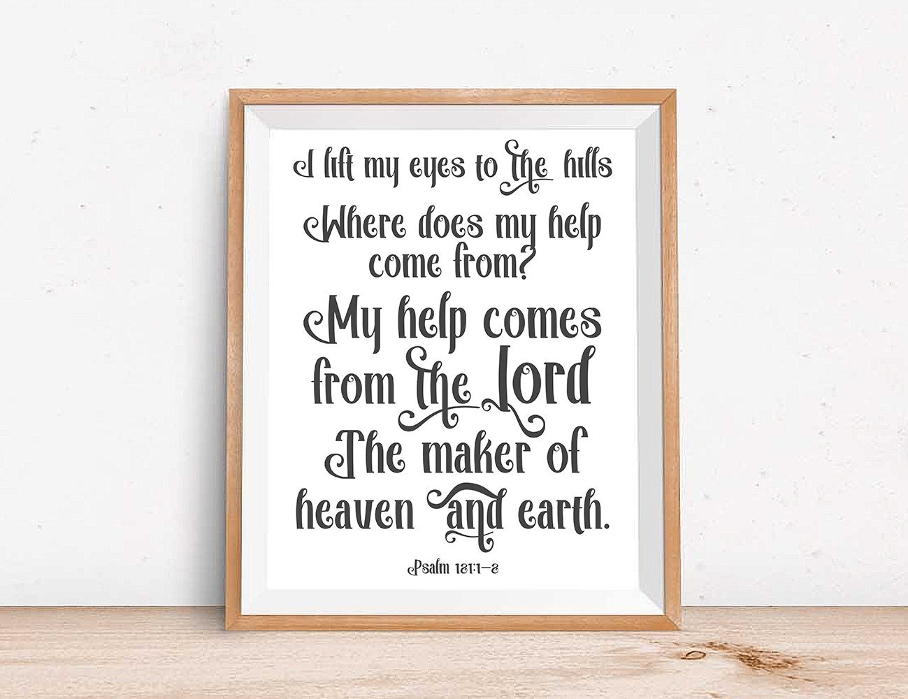 Psalm 121 Bible Verse Scripture art printable wall art