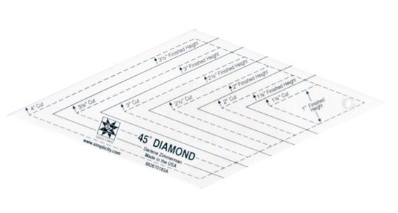 45 Degree Diamond Shape Acrylic Quilting Template