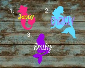 Mermaid name decal | Etsy