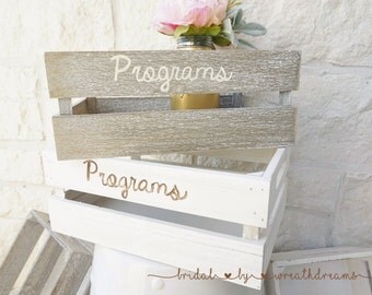 Programs basket | Etsy