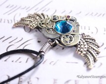 Unique clockwork necklace related items | Etsy