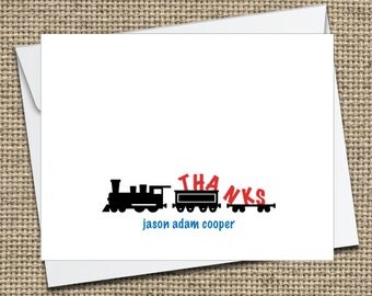 Train thank you note | Etsy