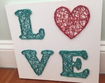 Unique string art letters related items | Etsy