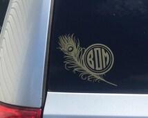 Unique feather decal related items | Etsy