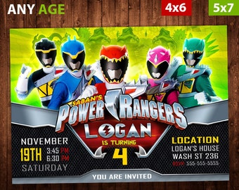 Power rangers party | Etsy