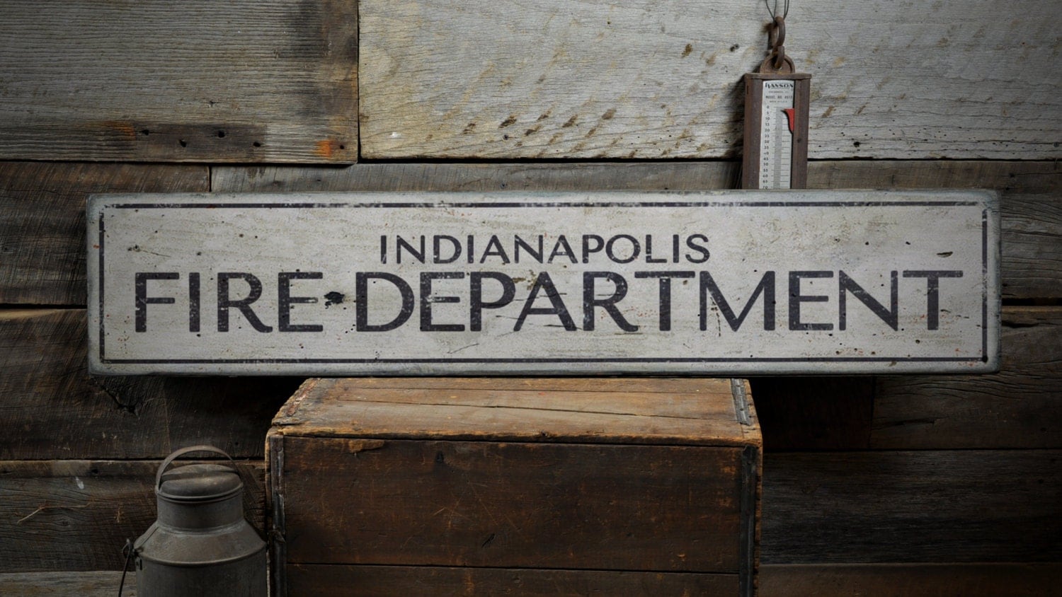 Fire Department Wood Sign Custom Fire Station Location City