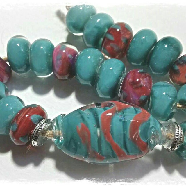 lampwork handmade glass beads and other by TwoSistersDesignss