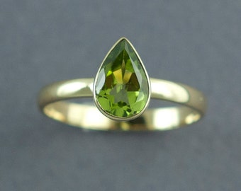18k peridot ring | Etsy