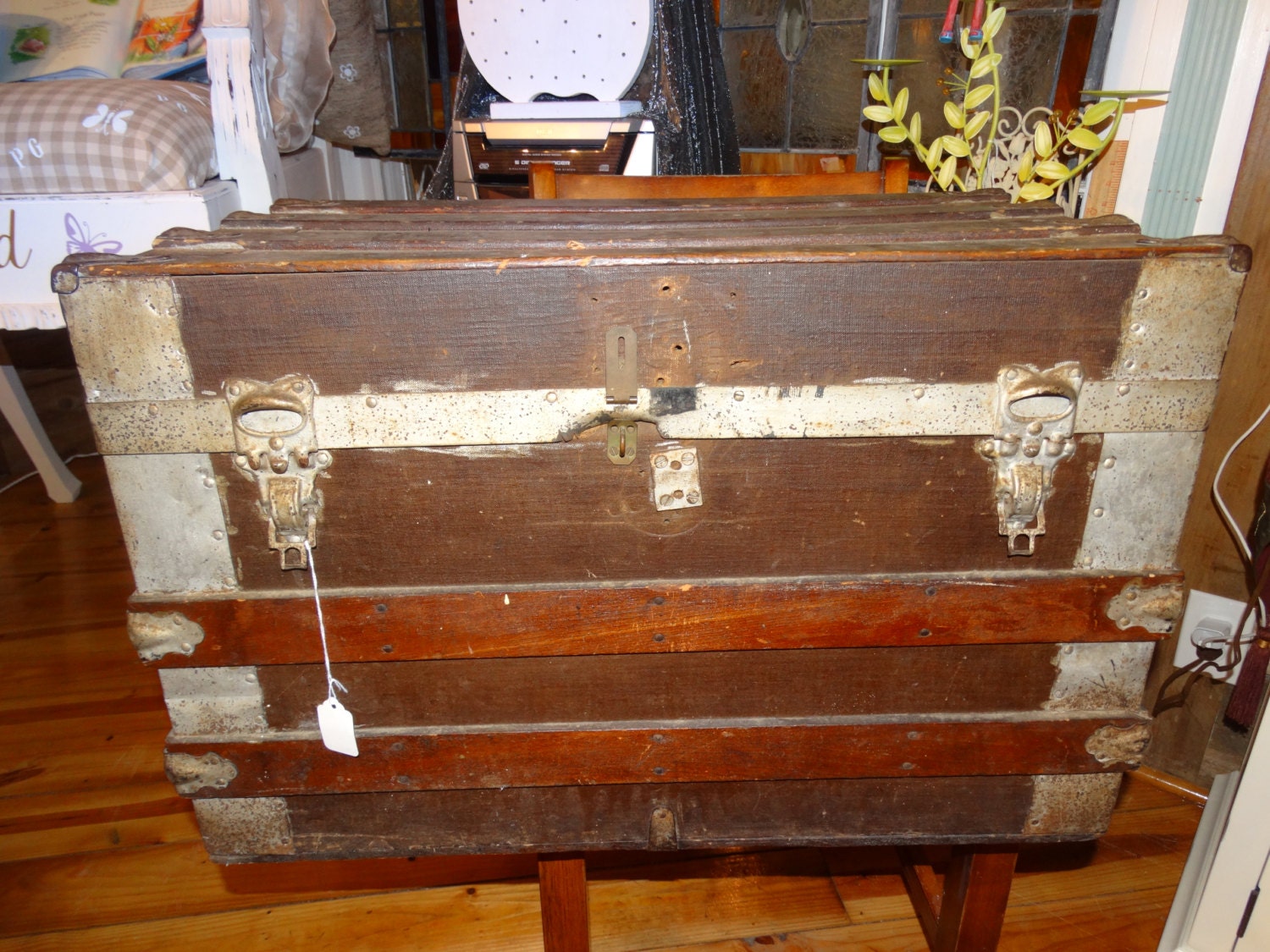 Antique Steamer Chest, Ship Chest, Luggage, Victorian Travel Chest ...