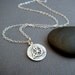 sterling silver protection symbol necklace. by limegreenmodern