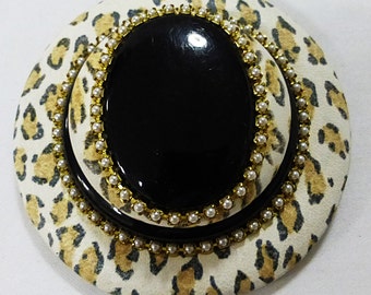 Leopard brooch pin | Etsy