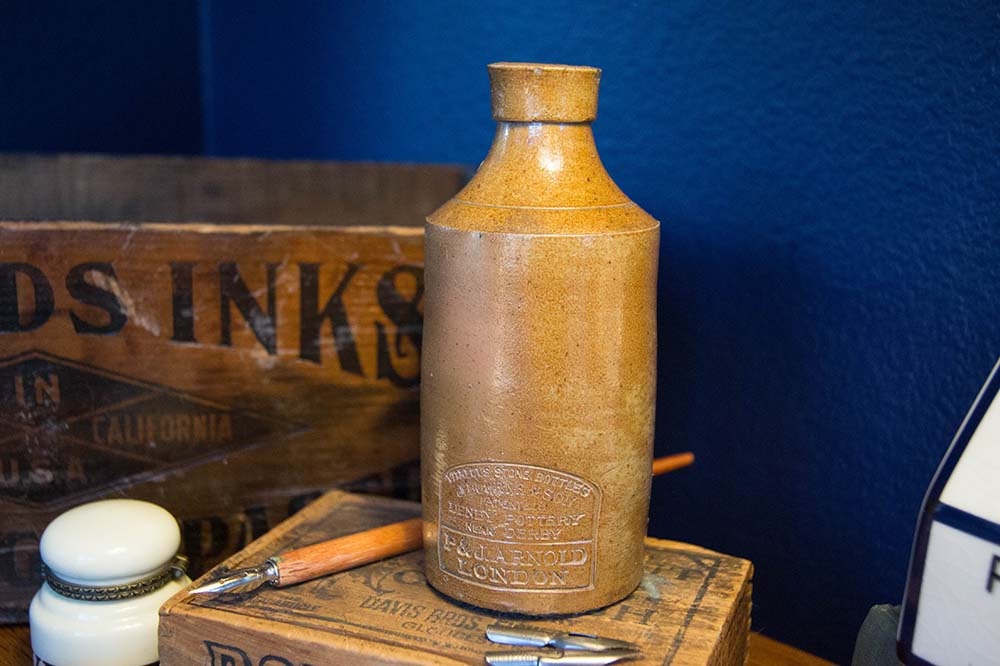 Antique Denby Pottery Ink Bottle