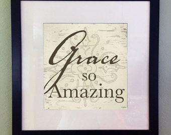 Amazing grace art | Etsy