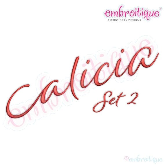 Alicia Calligraphy Monogram Set 2 Embroitique Exclusive