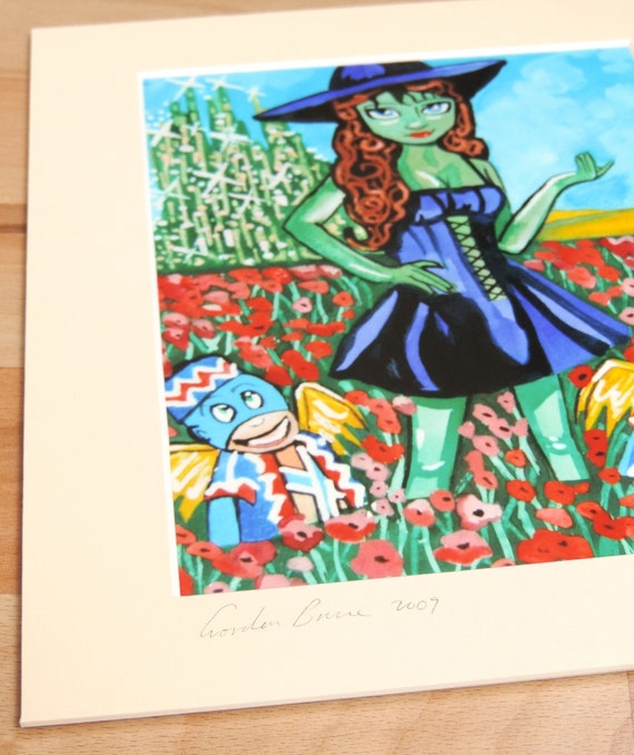 Wicked Witch print with flying monkeys from the Wizard of Oz