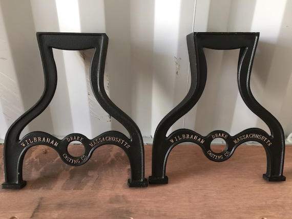1 set cast iron table legs for industrial tables by SpoonRing925