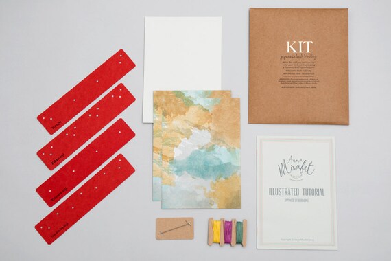DIY Japanese book binding KIT in ENGLISH Includes
