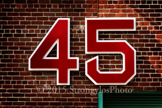 Boston Red Sox pitcher Pedro Martinez number 45 retired