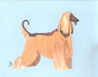 Basenji handmade original cut paper collage dog by CanineCutUps