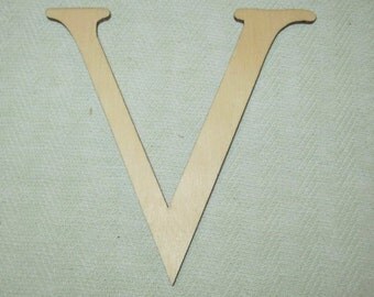 Wooden letter v | Etsy