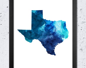 Texas map | Etsy