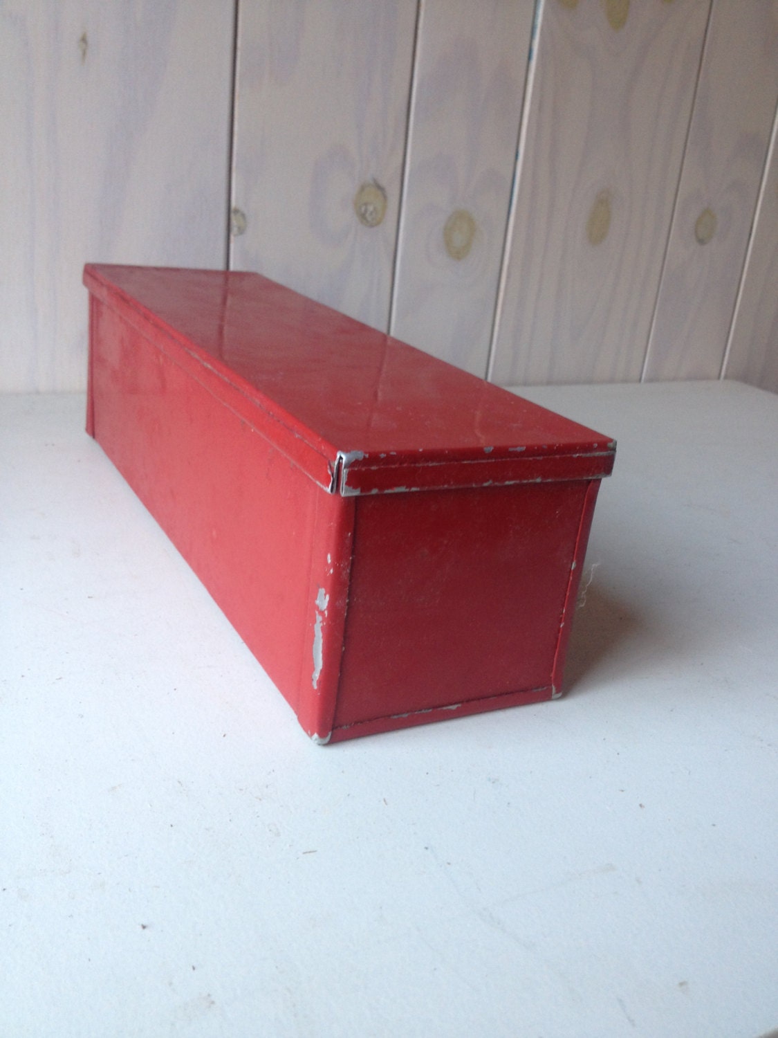 Rustic Red Metal Box. Industrial Christmas Box. – Haute Juice
