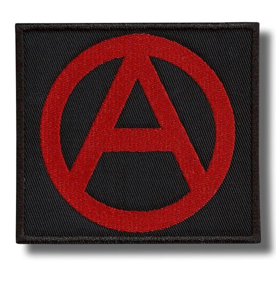 Anarchy symbol red/black embroidered patch BUY3 GET4 32 X
