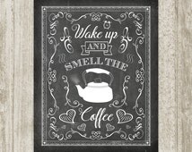 Unique chalkboard coffee related items | Etsy
