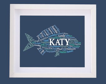 Fish picture frame | Etsy