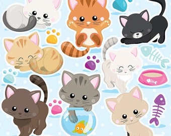 Unique kitten clipart related items | Etsy