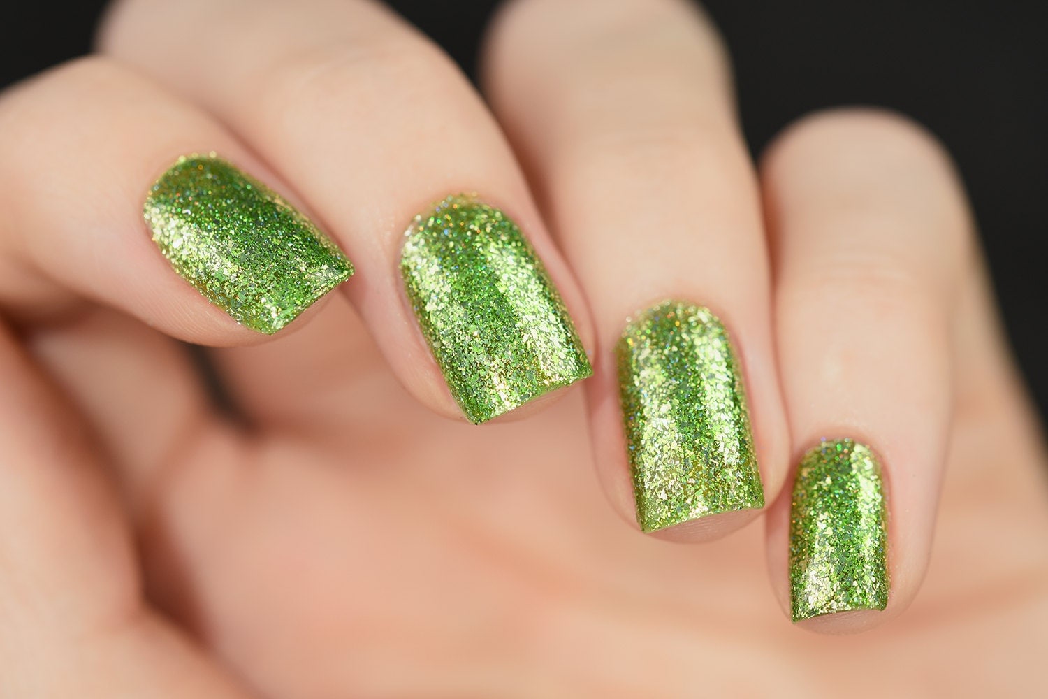 Limelight Bright Lime Green Holographic Nail Polish